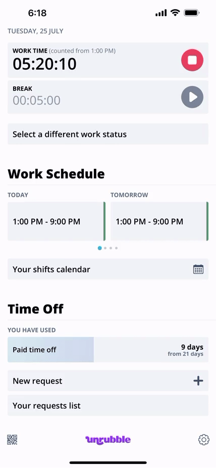 Employee Self-Service App Made Easy | Unrubble